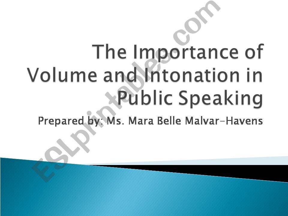 ESL - English PowerPoints: Importance of Voice and Intonation in Public ...