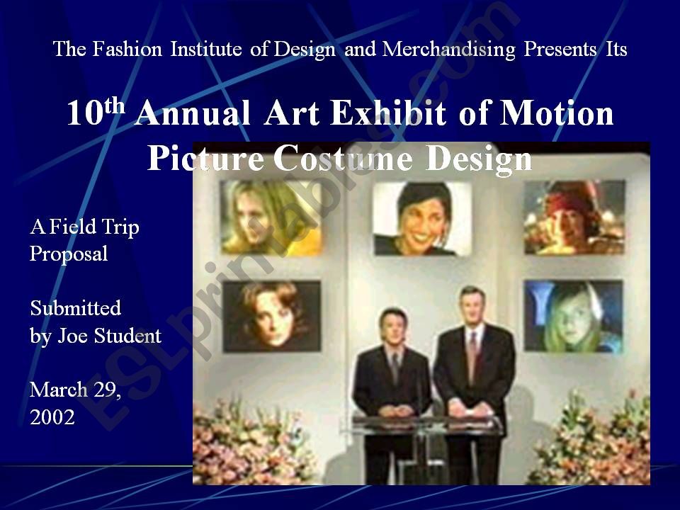 ESL - English PowerPoints: Field Trip Proposal—Project Example