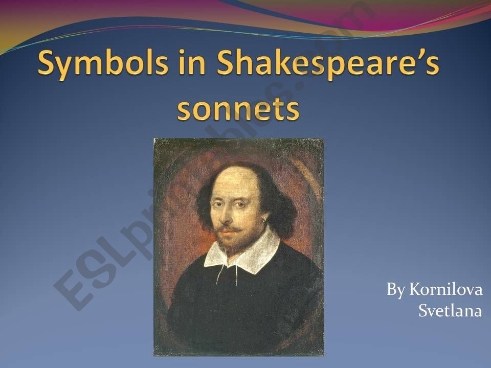 ESL - English PowerPoints: Symbols in Shakespeare’s sonnets