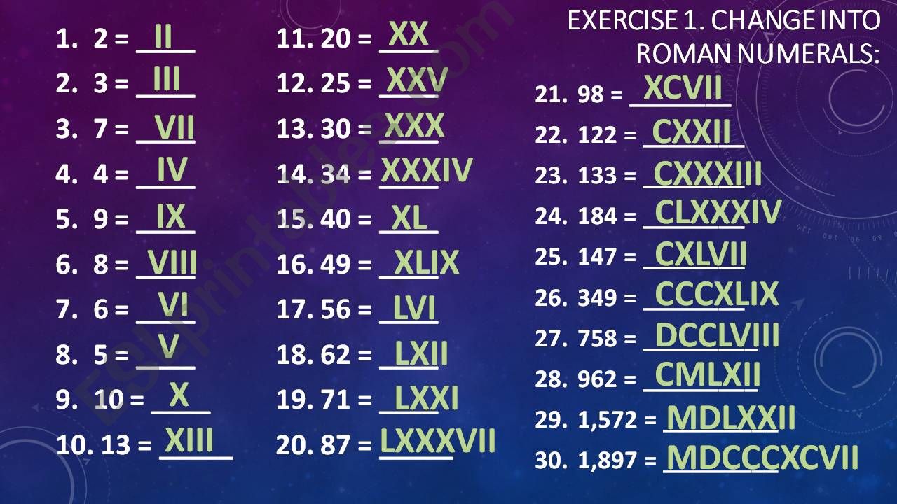 For Roman Numeral Cxlvii