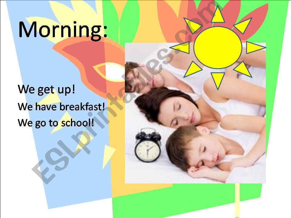 ESL - English PowerPoints: My day