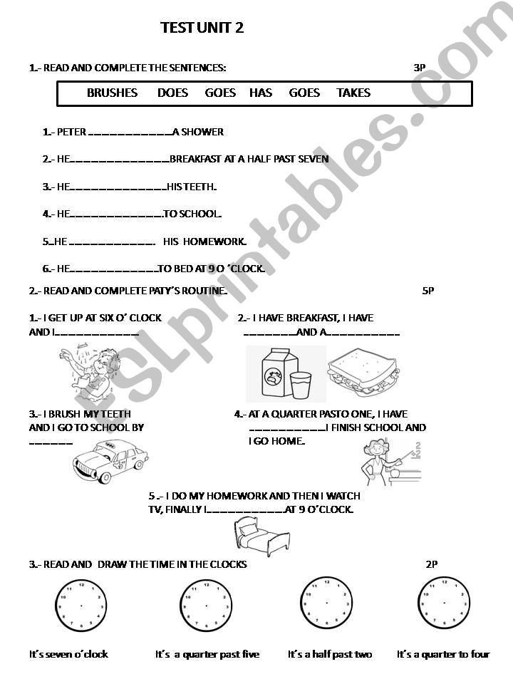 ESL - English PowerPoints: Test third
