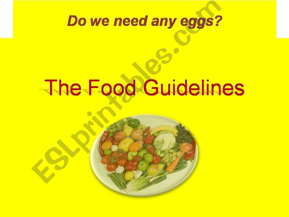 ESL - English PowerPoints: The Food Good Lines