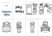 ESL - English PowerPoints: daily routines - mini book