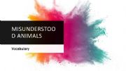 ESL - English PowerPoints: Misunderstood Animals - vocabulary