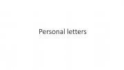 ESL - English PowerPoints: How to write a personal letter