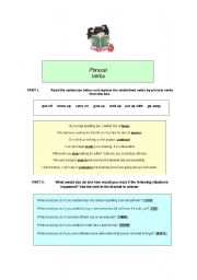 Phrasal verbs worksheets