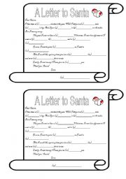 A Letter to Santa worksheets