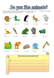What Do Animals Like To Eat English Esl Worksheets For