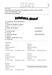 Role plays worksheets
