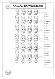 Facial expressions worksheets