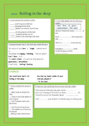 Rolling in the Deep worksheets