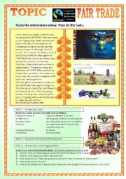 Reading comprehension and speaking exercise Topic: Fair Trade - ESL ...