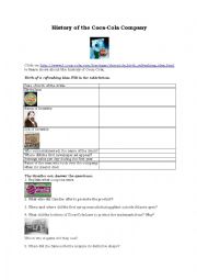Coca cola worksheets