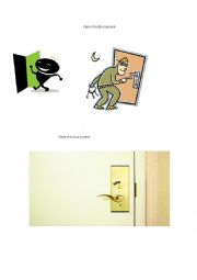 English Exercises: open and close