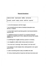 General vocabulary worksheets