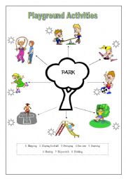 At the playground worksheets