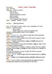 School rules worksheets