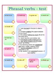 Phrasal verbs worksheets