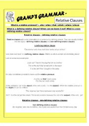 Relative clauses worksheets