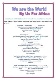 We are the World worksheets