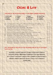 Law and justice worksheets