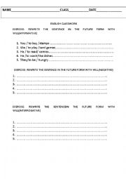 Future tense worksheets