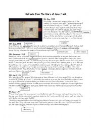 Anne Frank´s Diary worksheets