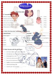 Ratatouille Worksheet