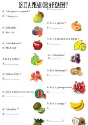 Fruits worksheets