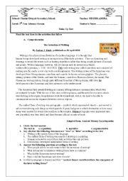 Inventions worksheets
