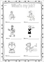 Jobs worksheets