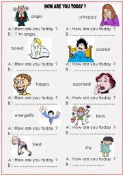 How are you today? worksheets