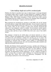 Cyberbullying worksheets