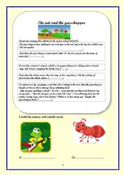 The Ant and the Grasshopper worksheets