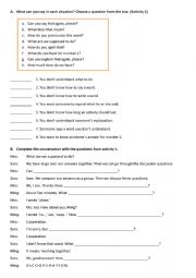 Conversation worksheets