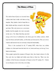 Pizza worksheets