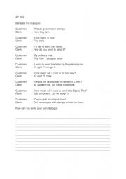 The Post office worksheets