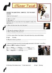 Oliver Twist worksheets