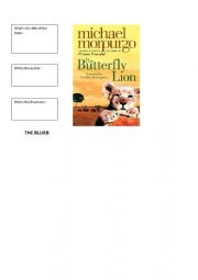 English worksheets: BUTTERFLY LION