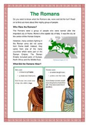 The Romans worksheets