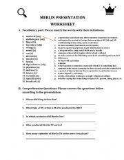 King Arthur worksheets