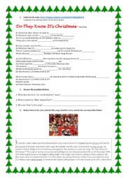 Do They Know Its Christmas - ESL worksheet by tomsmom