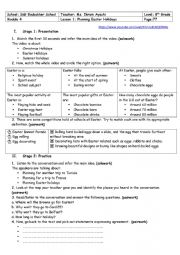 8th Grade - Module 4 - Lesson n° 1 - Planning Easter Holidays - ESL ...
