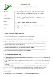 English worksheets: Alternatives to if