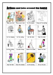 English Exercises: Jobs around the house