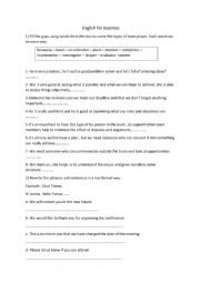 Business English worksheets