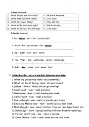 Verb tenses worksheets