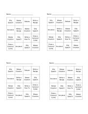 English worksheets: Connect Four Activity Choice Board