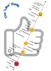 English worksheets: Like scale